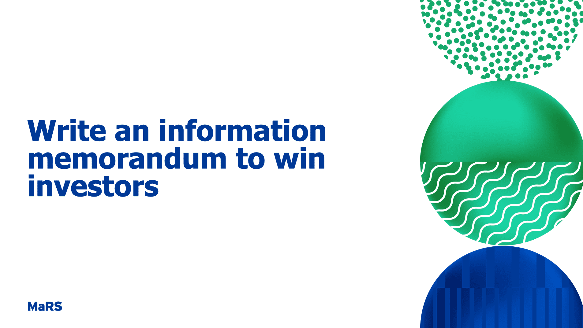 Information Memorandum to win investors | Entrepreneur's Toolkit