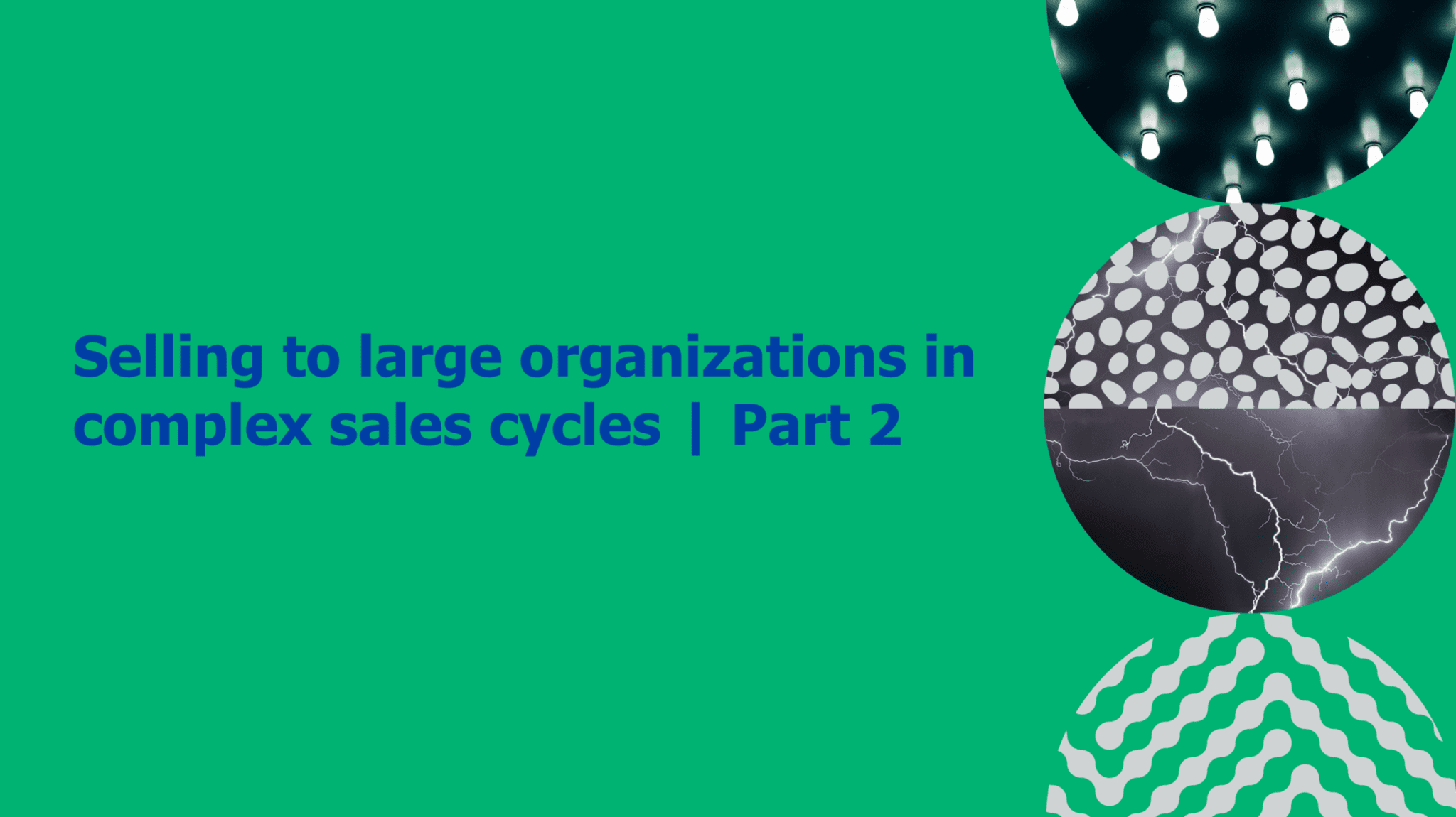 Sales process: Selling to large organizations in complex sales cycles ...